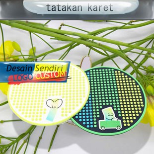 Jual TATAKAN COASTERS KARET BISA LOGO SENDIRI DESAIN BEBAS HARGA MURAH ...