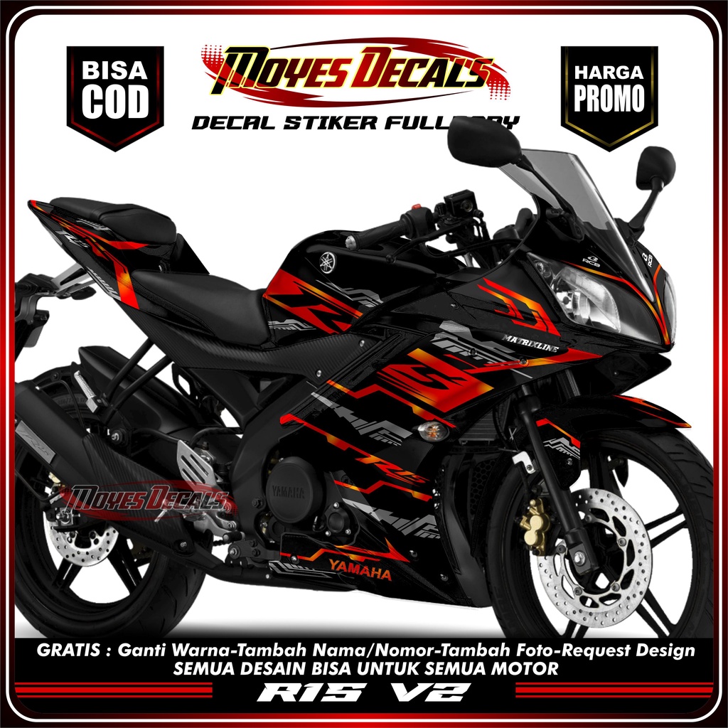 Jual Decal Stiker R15 V2 Fullbody Stiker Motor Yamaha R15 V2 Fullbody ...