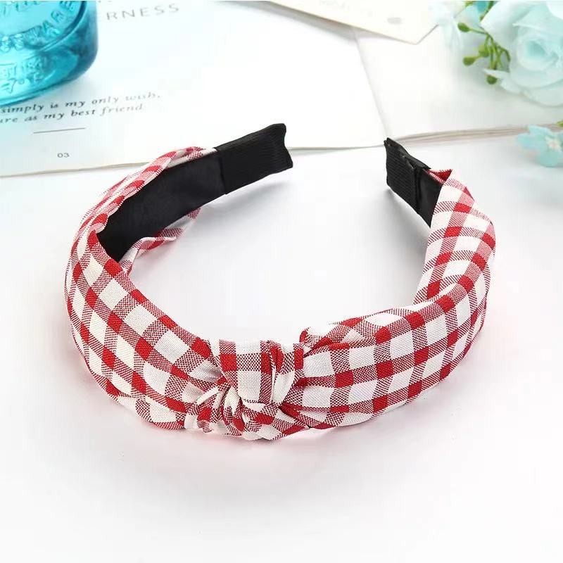 Jual Bandana Wanita Bando Style Motif Kotak-Kotak Aksesoris Rambut ...