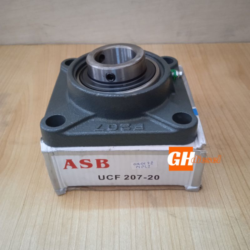 Jual pillow block bearing klaker UCF 207 - 20 as 32 mm ( 1 1/4 inch ) merk ASB | Shopee Indonesia