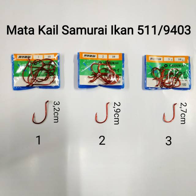 Jual Mata Kail Samurai Ikan 511/9403 | Shopee Indonesia