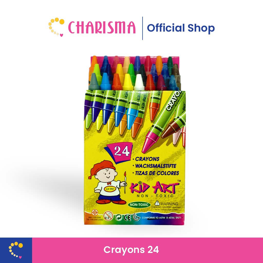 Jual Charisma Kidart Crayons - Krayon 24 Warna - 91425 | Shopee Indonesia