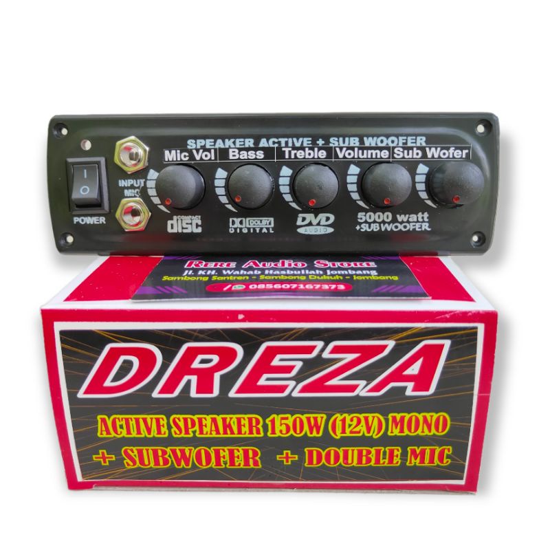 Jual Power Amplifier Mono DC DREZA 12V 150Wat with tone control ...