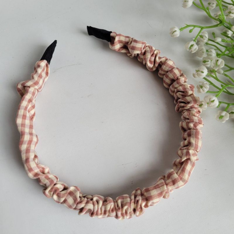 Jual BANDO KOREA NAGITA BANDANA SCRUNCHIE KERUT KAIN KATUN MOTIF UNTUK ...