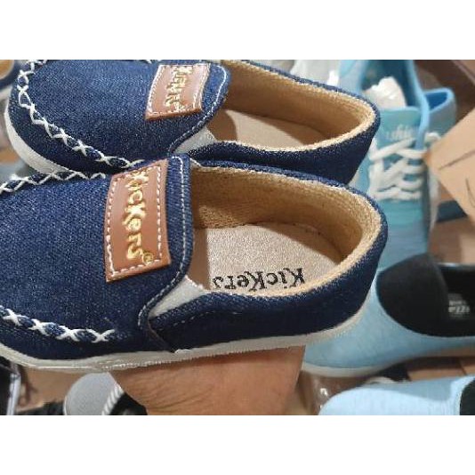 Jual Sepatu Anak Slip on denim jeans usia 1 2 3 4 5 tahun Cod.e (A33B44 ...