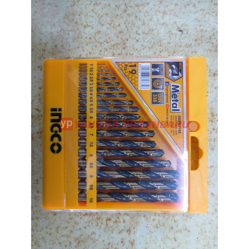 Jual Mata Bor Besi Set 19 Pcs INGCO AKDB1195 | Shopee Indonesia