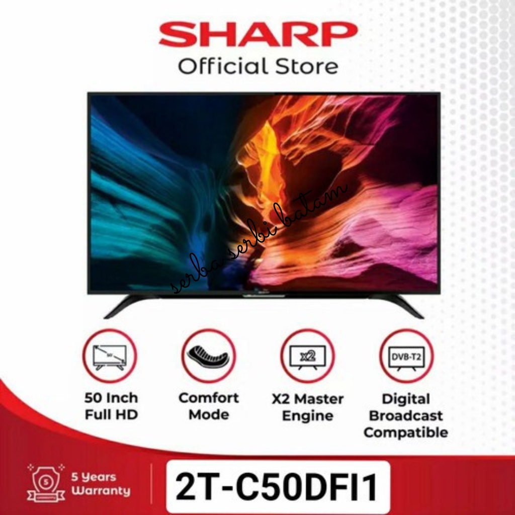 Jual SHARP LED TV SMART TV 50INCH 2T-C50DF1I EASY SMART 2T-C50DF1I BATAM | Shopee Indonesia