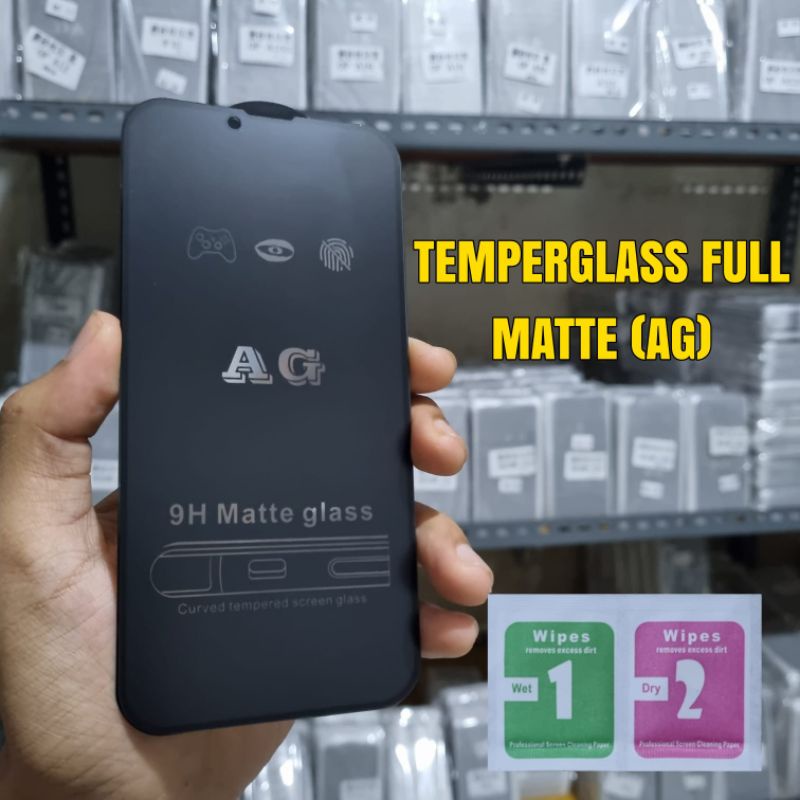 Jual TEMPERED GLASS FULL AG MATTE ALL TYPE | Shopee Indonesia