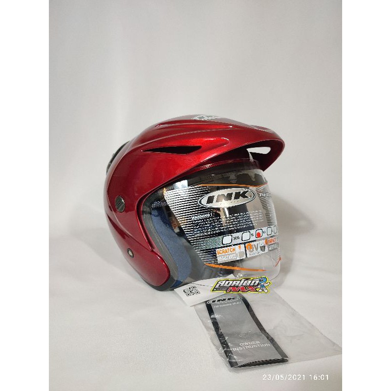 Jual HELM INK CX 22 SOLID RED MAROON HELM HALF FACE INK CX22 MERAH ...