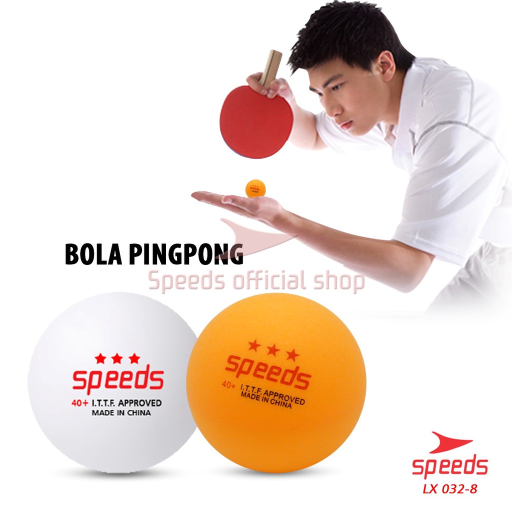 Jual SPEEDS Bola Ping Pong PingPong Tenis Meja Bintang 3 isi 1 pcs Original Import 032-8 ...