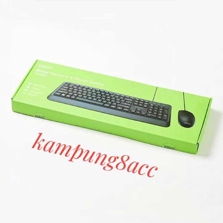 Jual Keyboard Komputer Dan Leptop Wired Robot Km2600 Set Combo Keyboar Dan Mouse Original Robot
