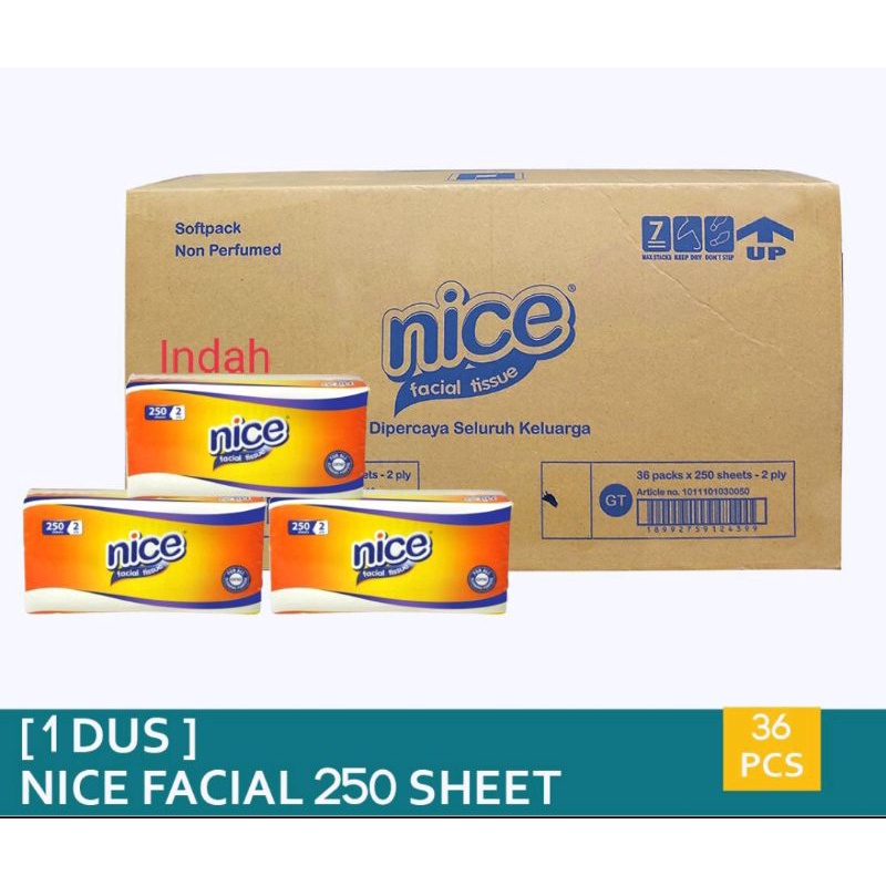 Jual Tissue Nice 250 Shets Isi 36 Pcs ( satu Karton ) | Shopee Indonesia