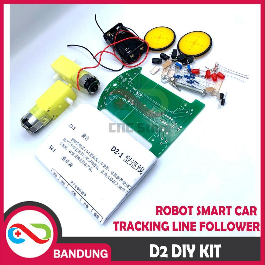 Jual D2-1 DIY KIT SMART CAR TRACKING LINE FOLLOWER LM393 DUAL MOTOR ...
