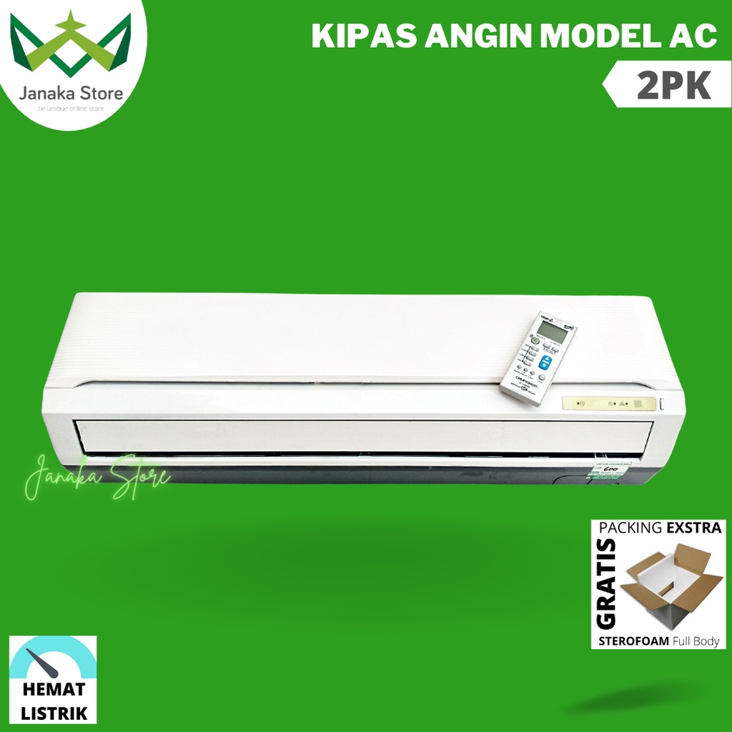 Jual Kipas Angin Model AC 2PK Remote | Kipas Angin Dinding Remot Plus ...