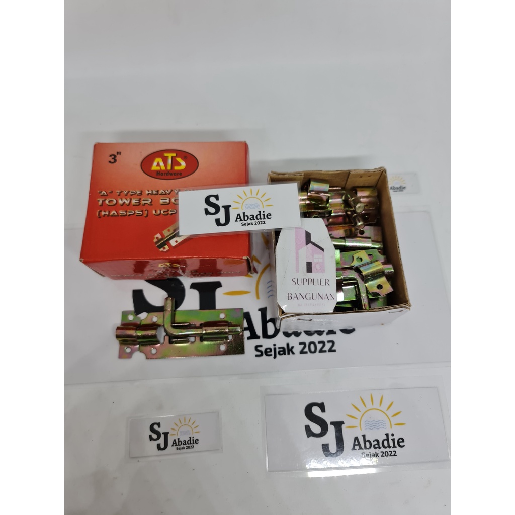 Jual (12 PC) ATS Grendel Slot Pintu Bulat Plat UCP 3 4 Inch | SJ ABADIE ...