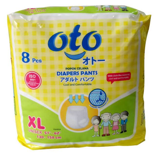 Jual Oto Diaper Pants Popok Celana Dewasa XL isi 8 pcs | Shopee Indonesia