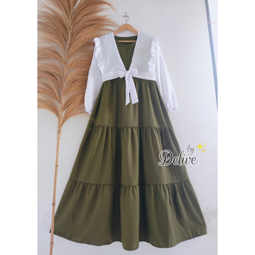 Jual Gamis Remaja Terbaru Dress Muslim Rompi Putih Polos Baju Muslim ...