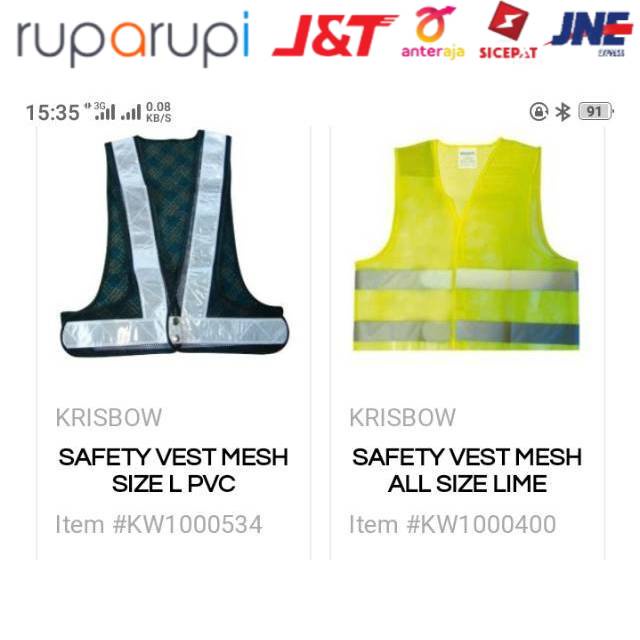 Jual Krisbow rompi safety kuning dan orange | Shopee Indonesia
