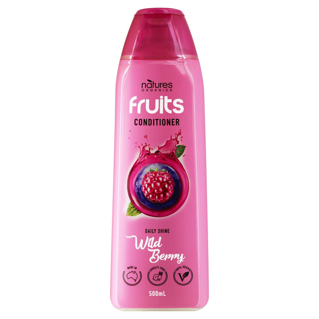 Jual Natures Organics Fruits Conditioner Wild Berry 500 ml | Shopee ...