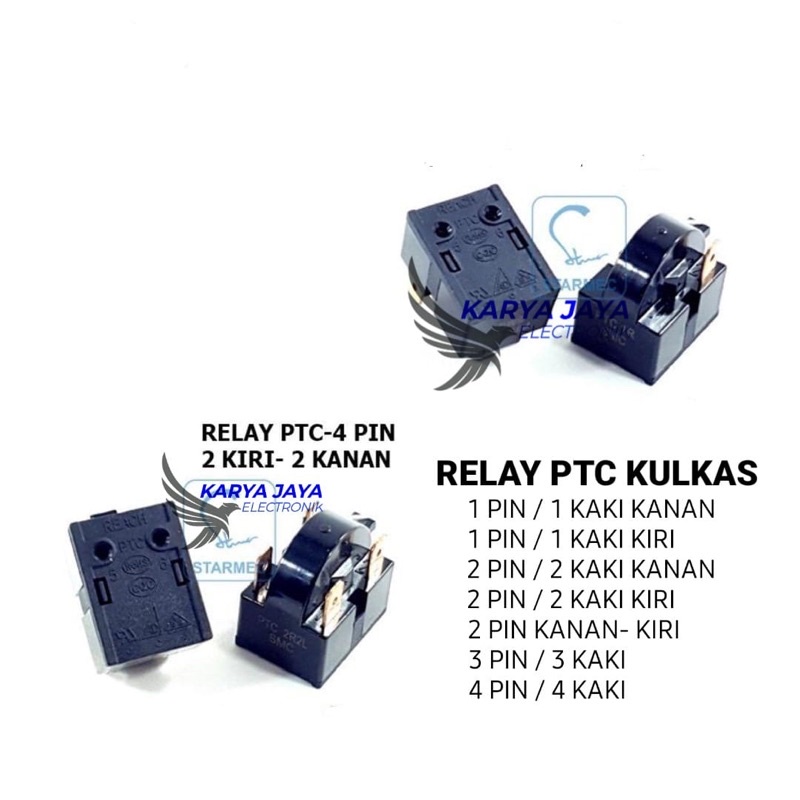 Jual PTC RELAY KULKAS / RELAY PTC KULKAS 1 PIN 1 KAKI 2 PIN 2 KAKI 3 ...