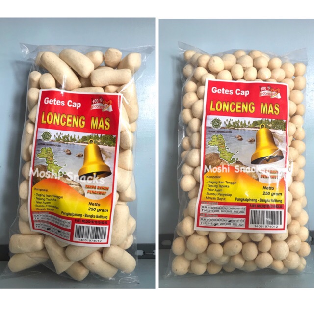 Jual Getes Cap Lonceng Mas 250gr Asli Bangka / Getas Ikan Tenggiri ...