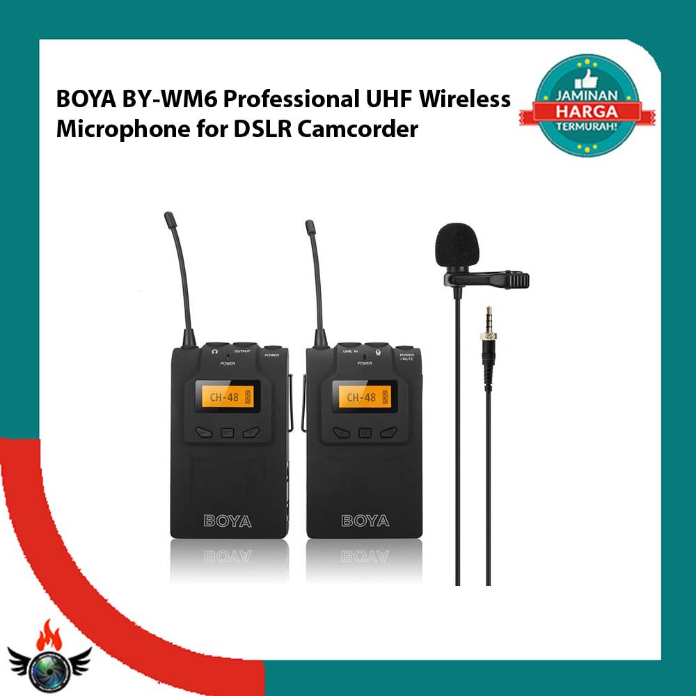Jual BOYA BY-WM6, Professional UHF Wireless Microphone for DSLR ...