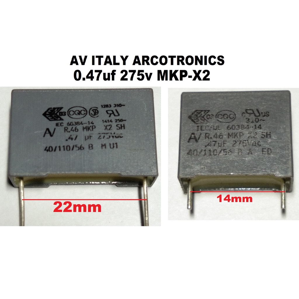 Jual 0.47uf 275v MKP-X2 470nf 474 0,47uf AV ITALY ARCOTRONICS High End ...