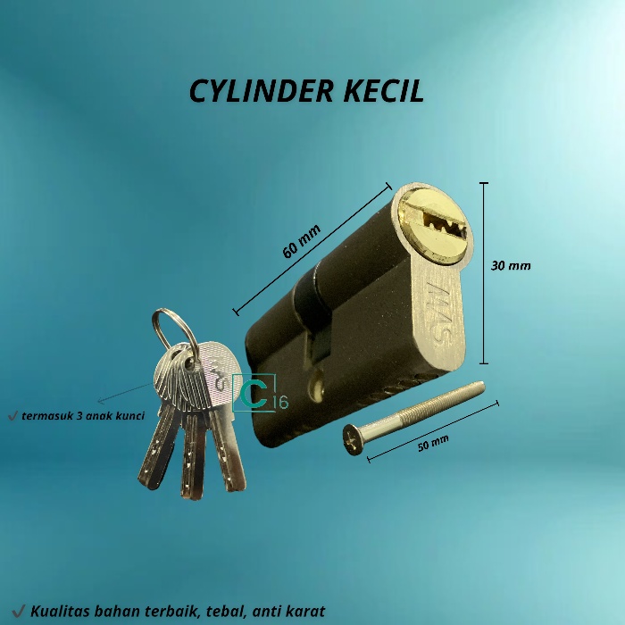 Jual Silinder Kunci Pintu Kecil Besar Aluminium / Kunci Pintu Silinder ...