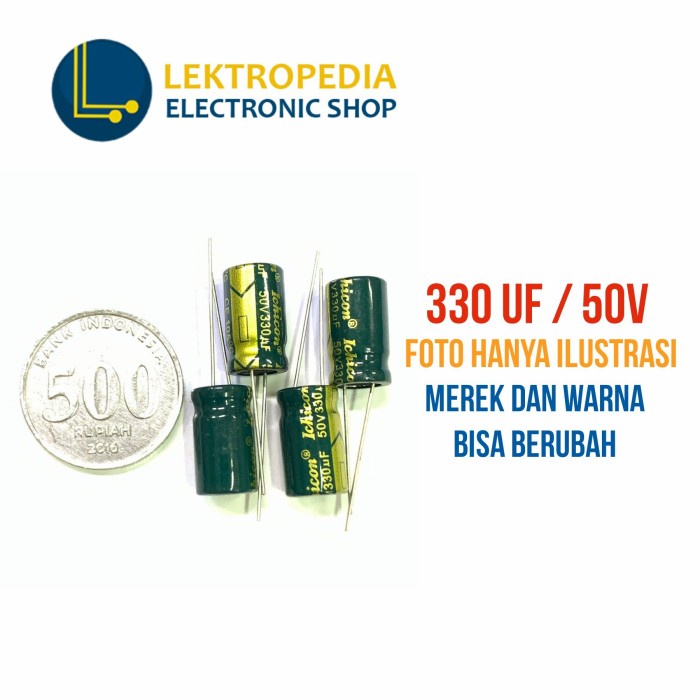 Jual Elco 330uf 50v Kapasitor 330 uf mikro 50 v volt Elko 50volt Capasitor | Shopee Indonesia