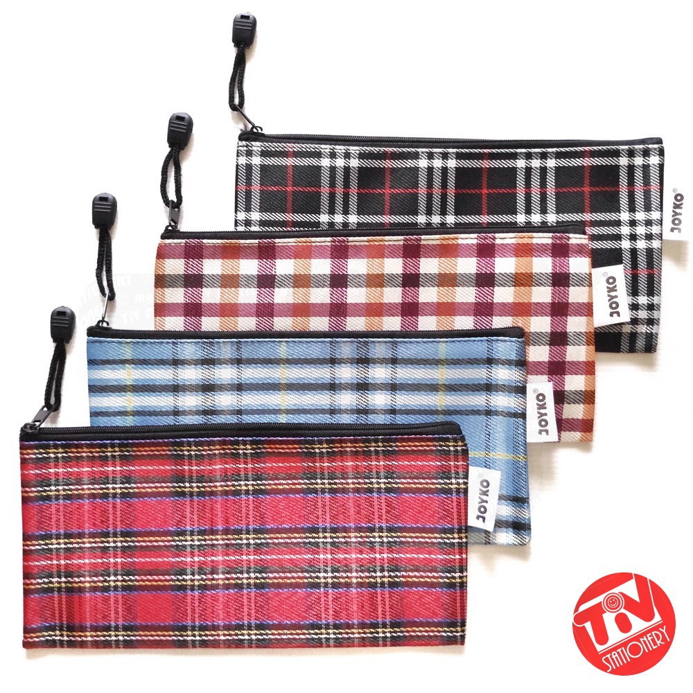 Jual Map Zipper Resleting Joyko Document Bag Bill Motif Kotak Ecer