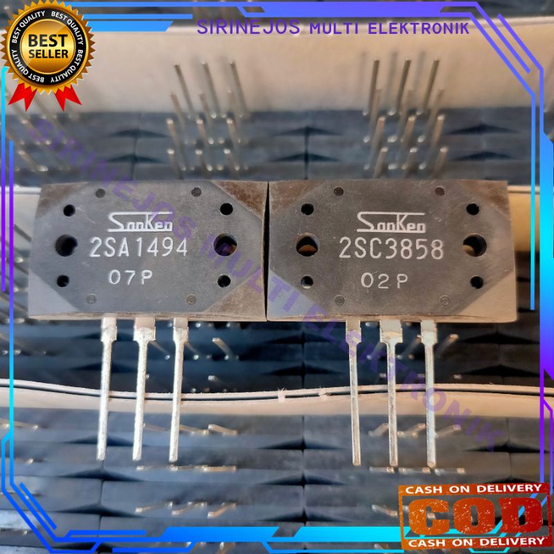 Jual SANKEN 2sc3858 dan 2sa1494 transistor final original 3858 1494 ...
