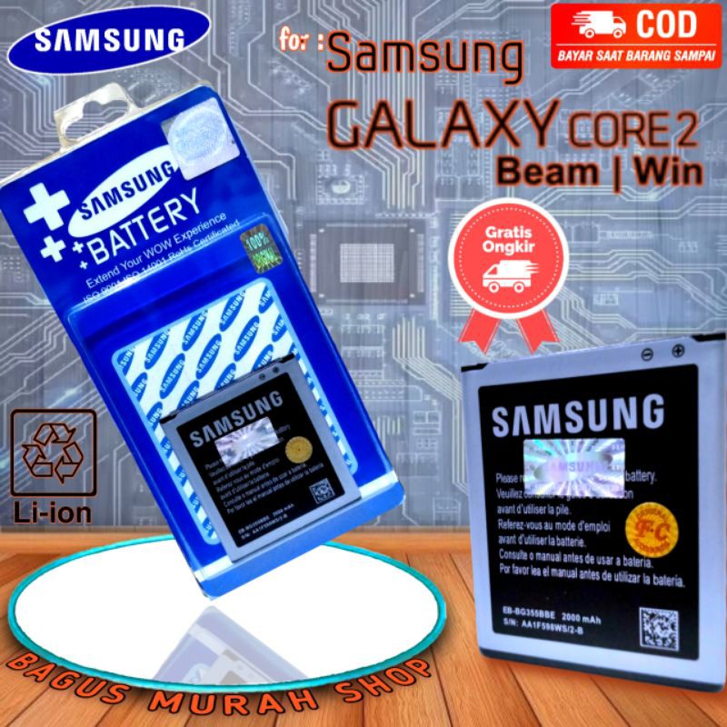 Jual Baterai Batre Battery Original Galaxy Core 2 G355 GALAXY WIN / I8552 GALAXY BEAM / I8530 ...