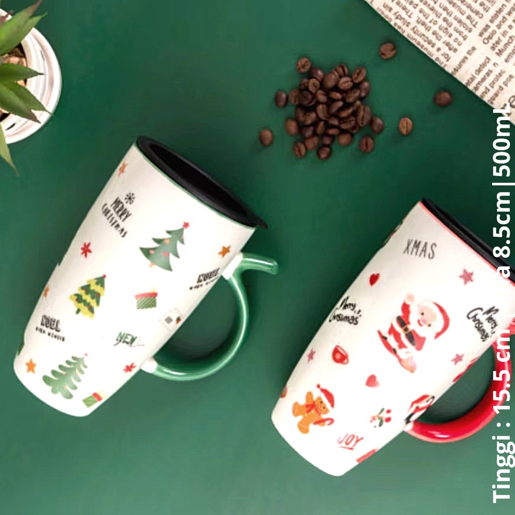 Jual ALEXANDRIA Mug Natal Santa Claus Keramik| Hampers Christmas Gifts ...