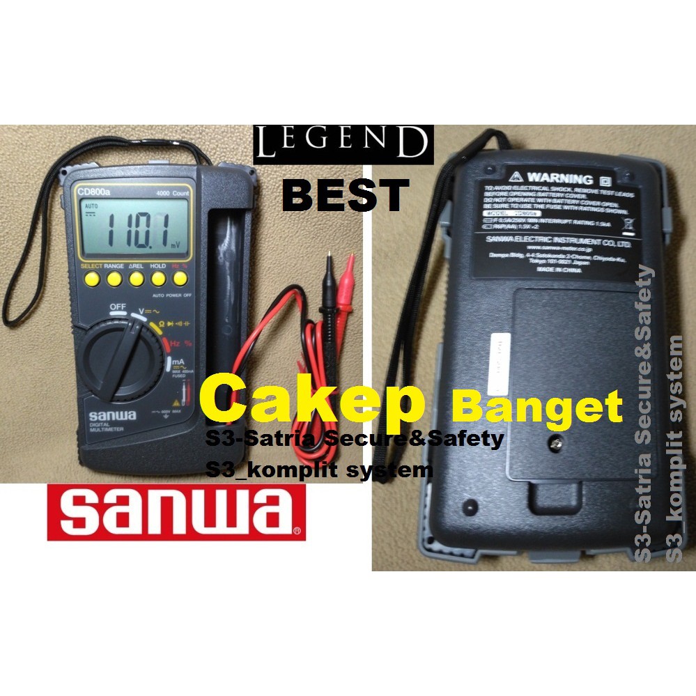 Jual Multitester Sanwa CD800a Legend/ Multimeter / Multi tester best ...