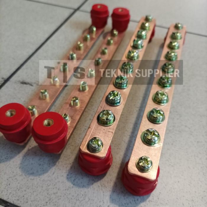 Jual Elektro | Terminal Nol Arde Grounding Plat Tembaga Murni | Shopee ...