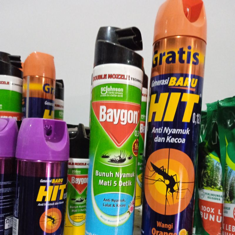 Jual HIT Semprot / Baygon Semprot ukuran 600 ml dan 200 ml | Shopee ...