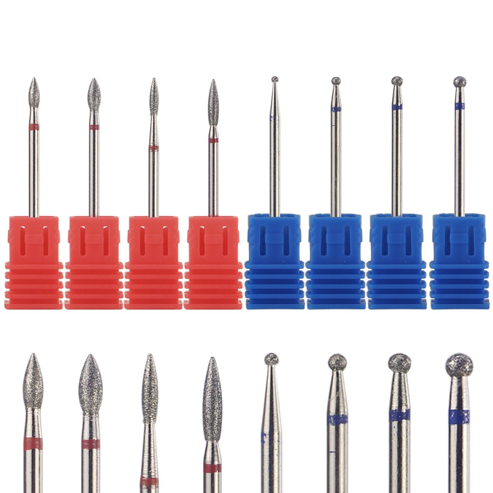 Jual 8 Types Diamond Nail Drill Bit Rotary Burr Cuticle Clean Electric Bits For Manicure Drill ...