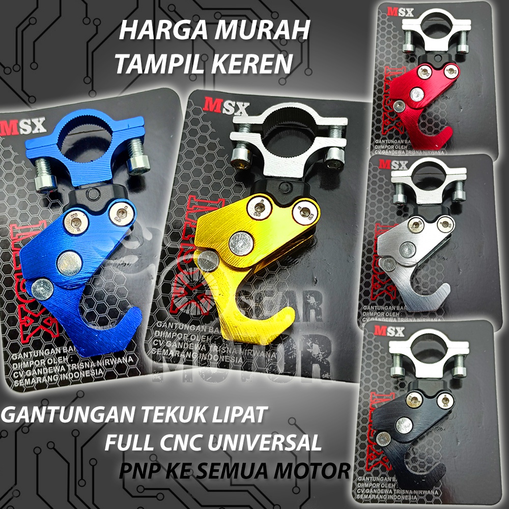 Jual Gantungan Barang Motor Full Cnc Model Tekuk Lipat Universal Nmax ...