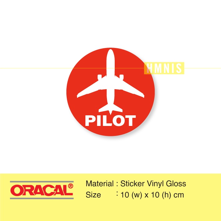 Jual Sticker Pilot Bulat, Cutting Sticker Pilot, Sticker Pilot inside ...