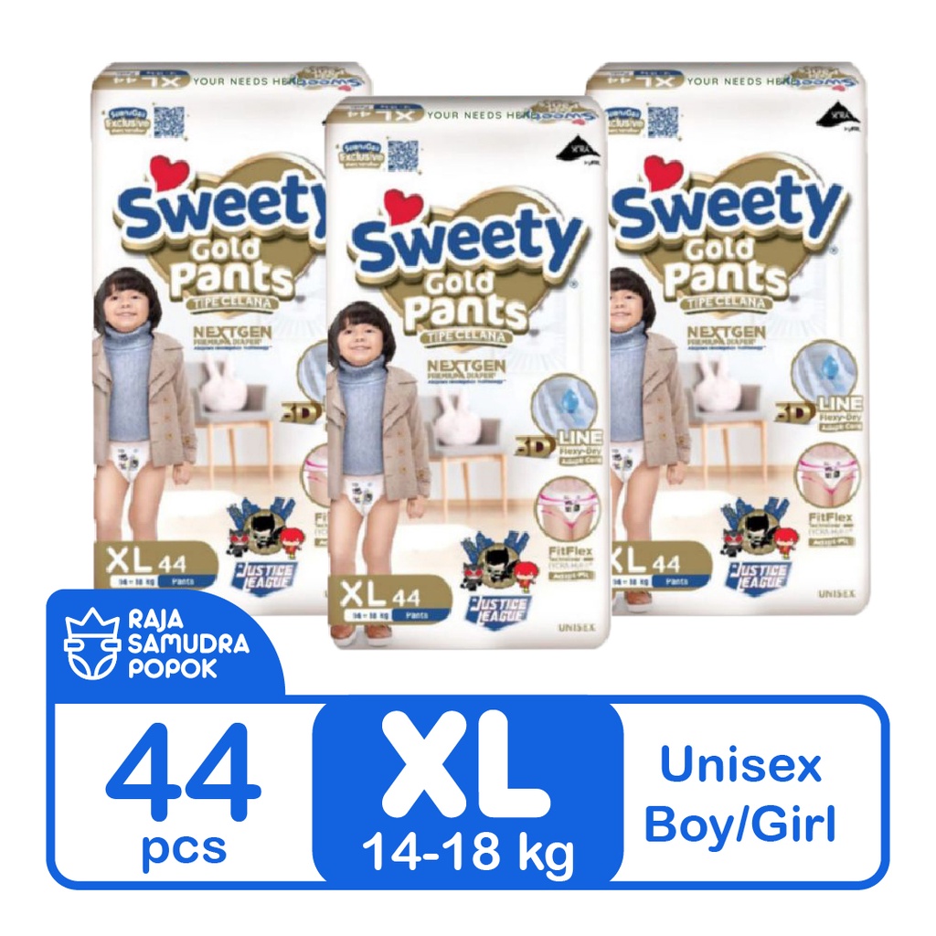 Jual SWEETY GOLD PANTS ( NB52 Tape, S50 Tape, S66, M60, L54, XL44 ...