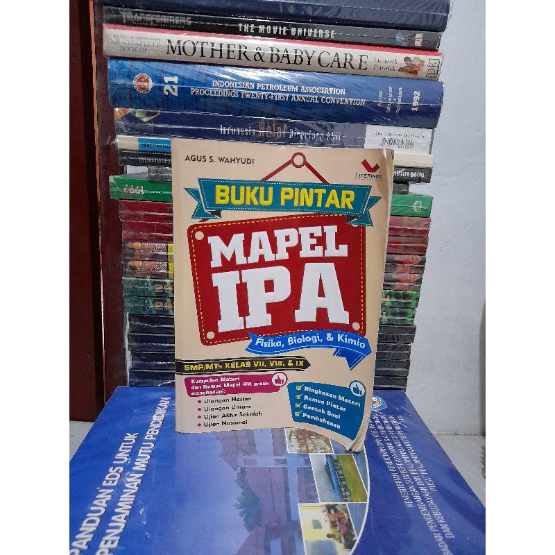 Jual ORIGINAL BUKU Pintar Mapel IPA Fisika Biologi & Kimia SMP MTS 7 8 ...