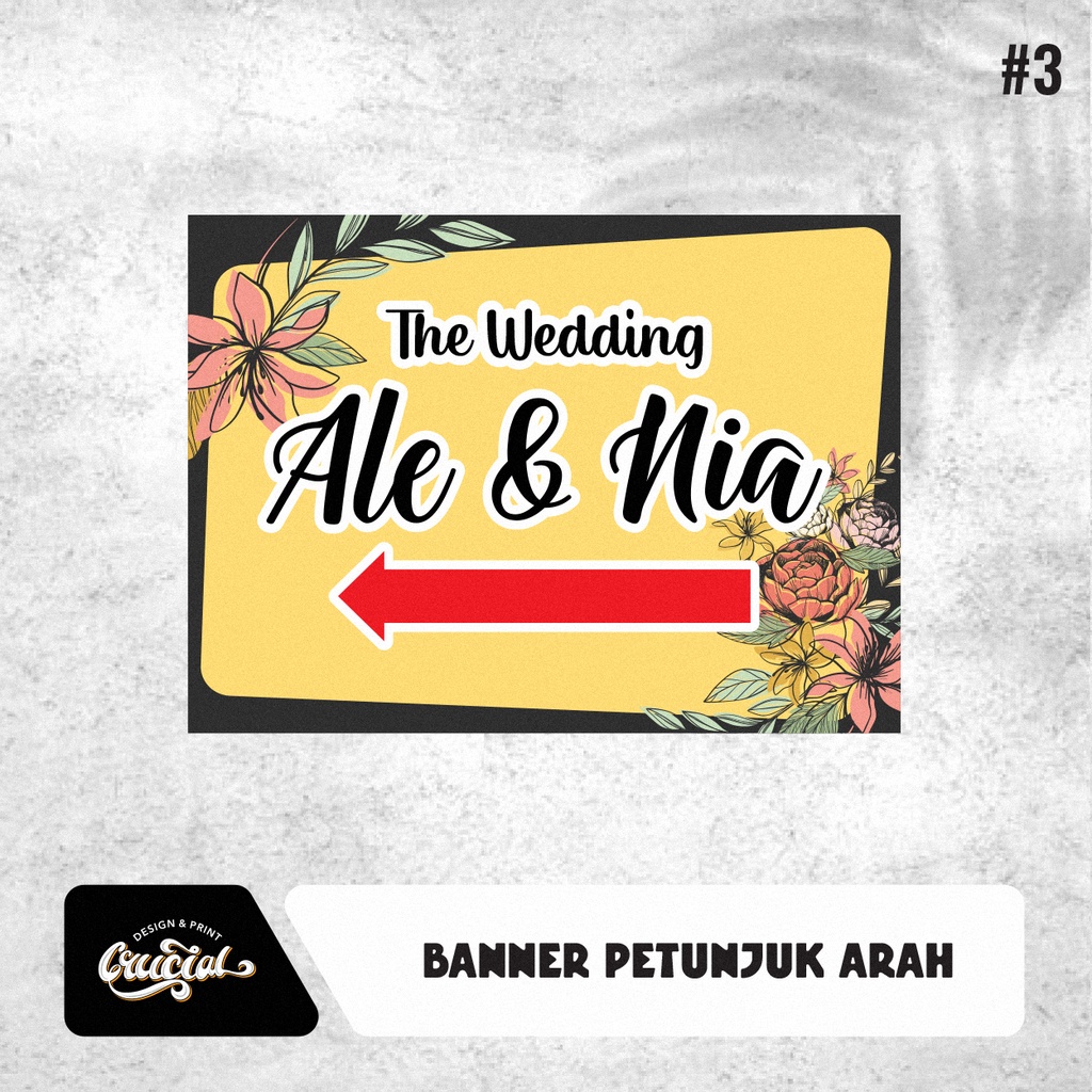Jual Banner Petunjuk Arah Pernikahan JDM | Shopee Indonesia