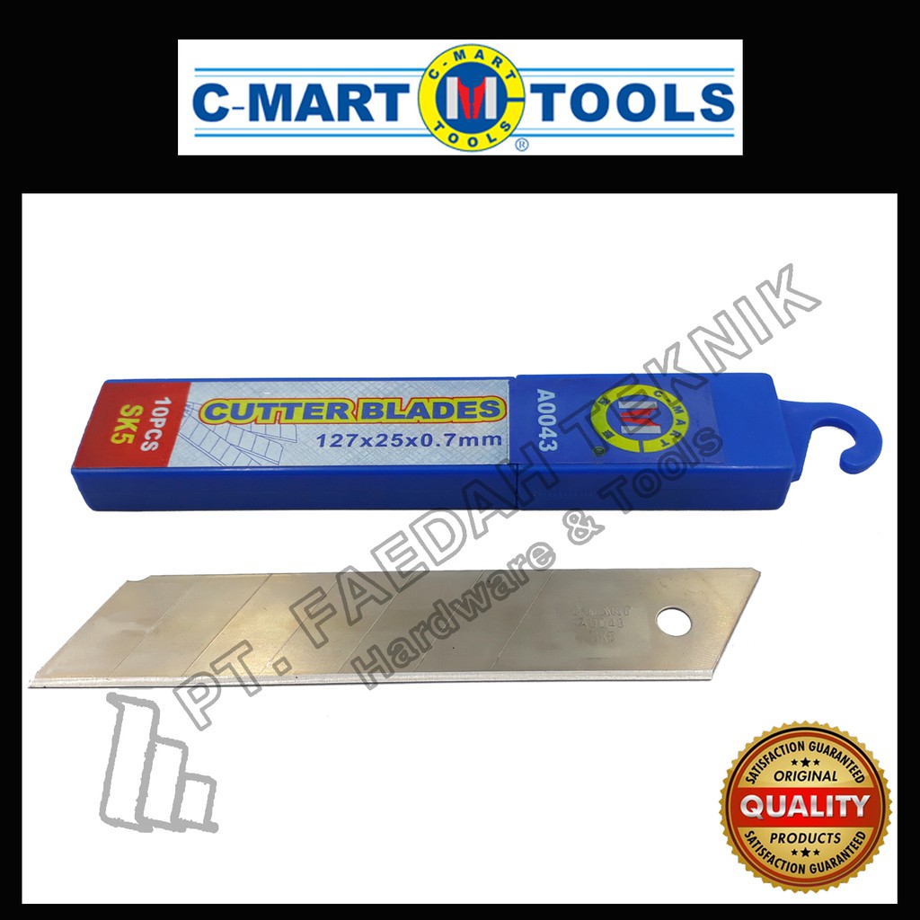 Jual Cutter Blade C-Mart ( Mata Cutter C Mart) A0043 127x25x0.7mm (10 ...
