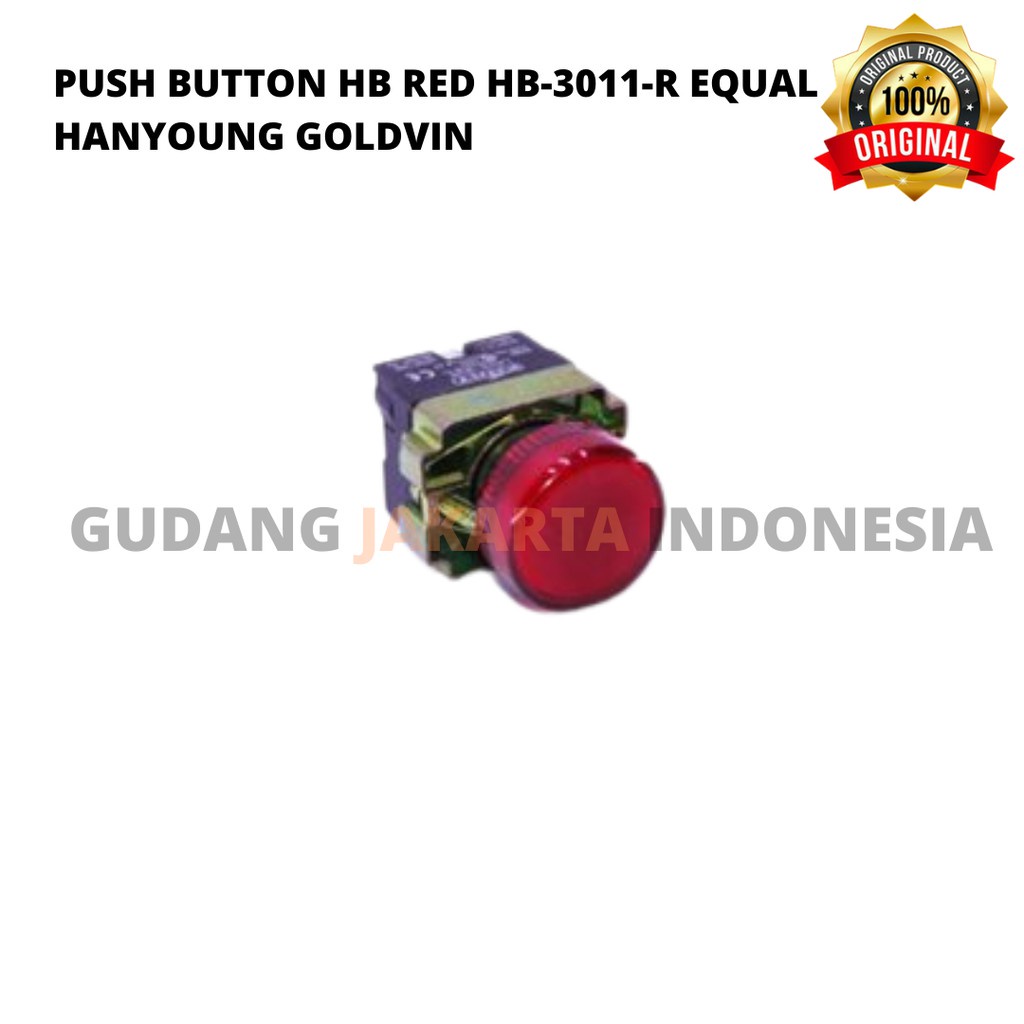 Jual PUSH BUTTON HB RED HB-3011-R EQUAL HANYOUNG GOLDVIN | Shopee Indonesia