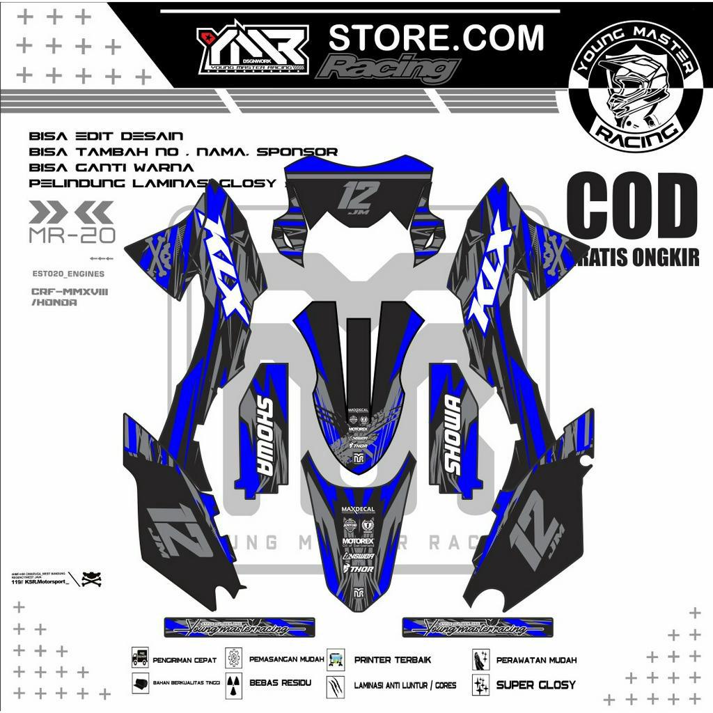 Jual DECAL KLX BF-DTRACKER-KLX S-CRF150L FULL BODY BISA GANTI NAMA DAN ...