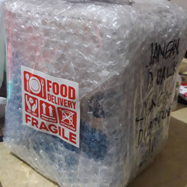 Jual Bubble Wrap + Sticker fragile (food) | Shopee Indonesia