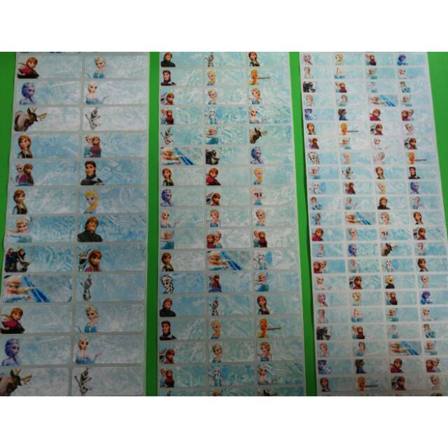 Jual FROZEN Stiker label nama waterproof anti air murah | Shopee Indonesia