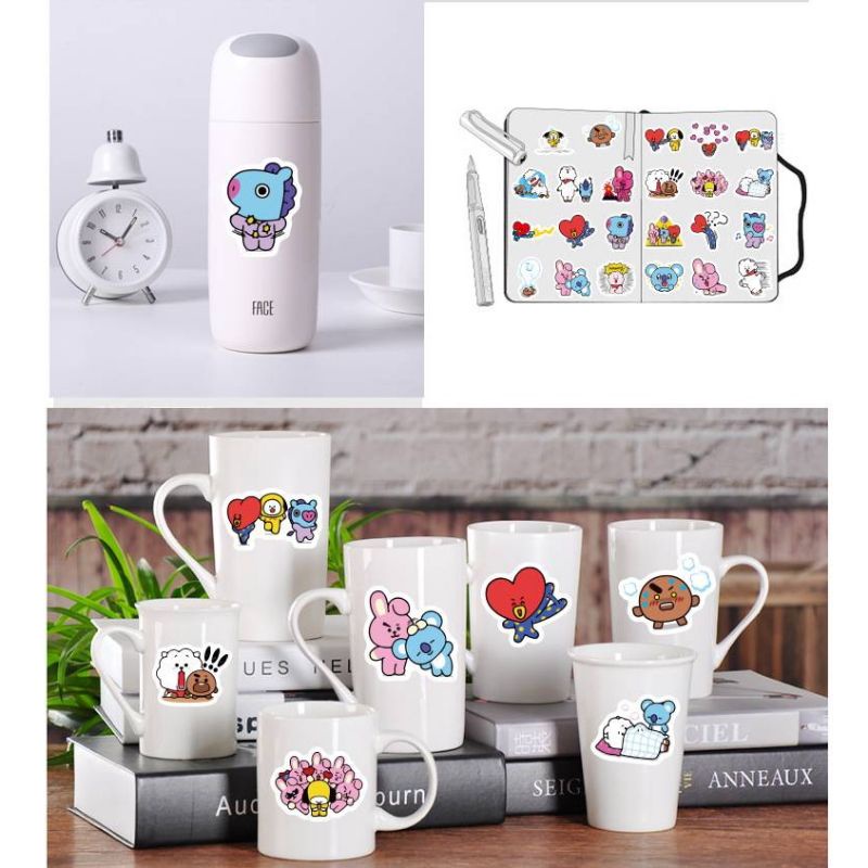 Jual STIKER BT21 BTS KARAKTER LUCU CUTE CARTOON / Cute Sticker | Shopee ...