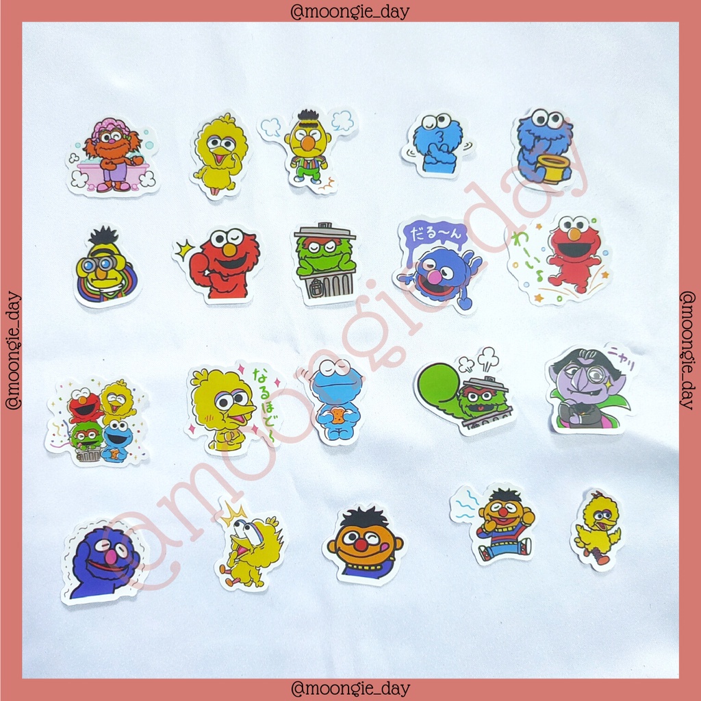 Jual 20 LEMBAR STIKER KERTAS TEMA ELMO AND FRIENDS CARTOON KARTUN ...