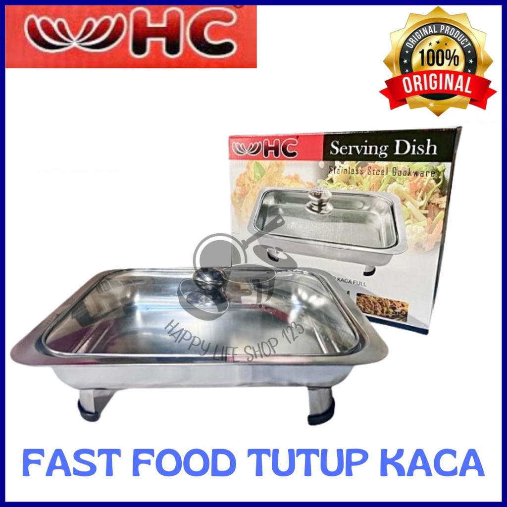 Jual Fast Food HC Tutup Kaca / Serving Dish HC Tutup Kaca / Prasmanan ...